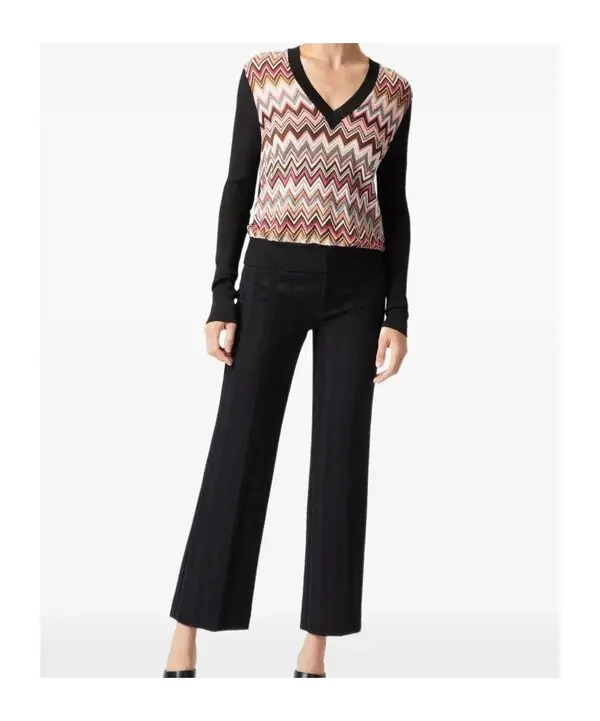 Missoni Zigzag Pattern Straight Leg Trousers
