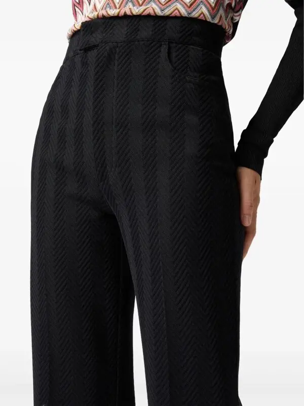 Missoni Zigzag Pattern Straight Leg Trousers