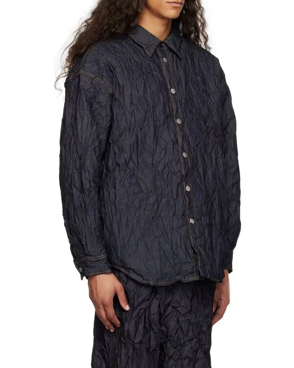 Acne Studios Crinkled Denim Shirt Jacket
