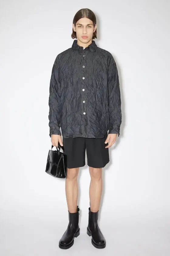 Acne Studios Crinkled Denim Shirt Jacket