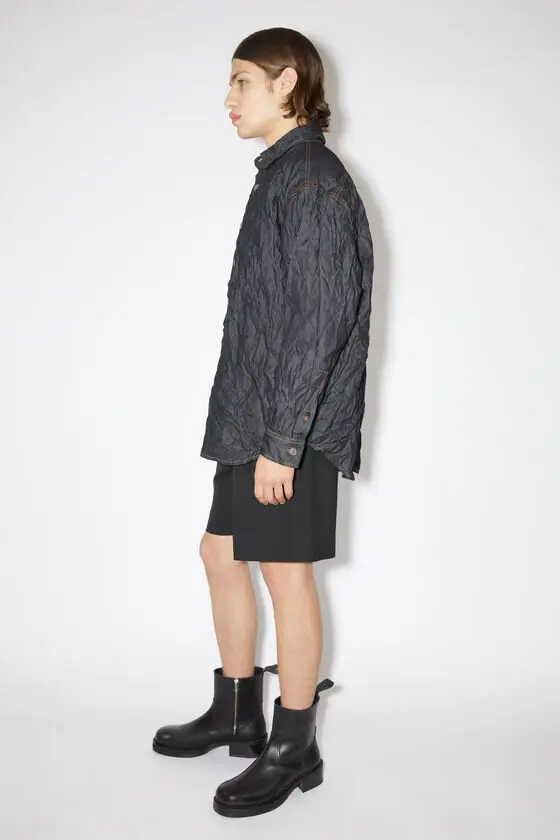 Acne Studios Crinkled Denim Shirt Jacket