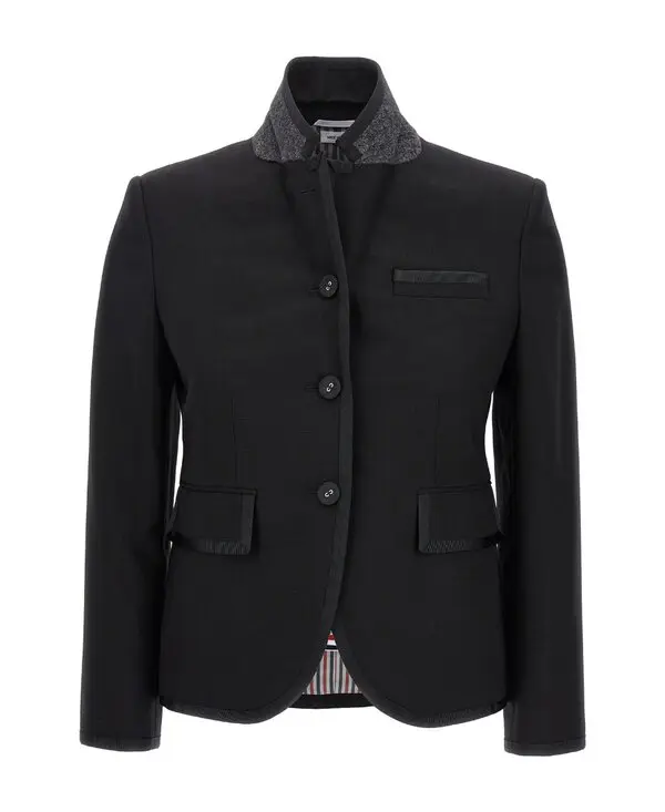 Thom Browne Notched Lapel Fitted Jacket