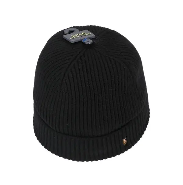 Polo Ralph Lauren Ribbed Knit Hat With Embroidered Logo