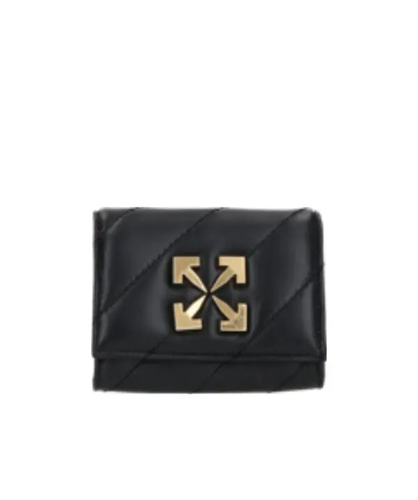 Off-White Arrows Quilted Wallet - Black