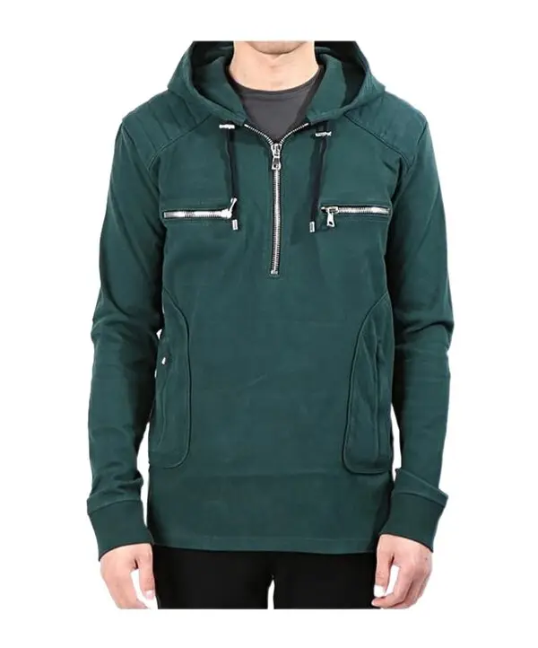 Balmain Zip-up Hoodie T-shirt