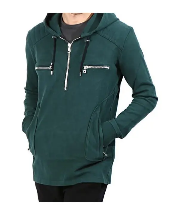 Balmain Zip-up Hoodie T-shirt