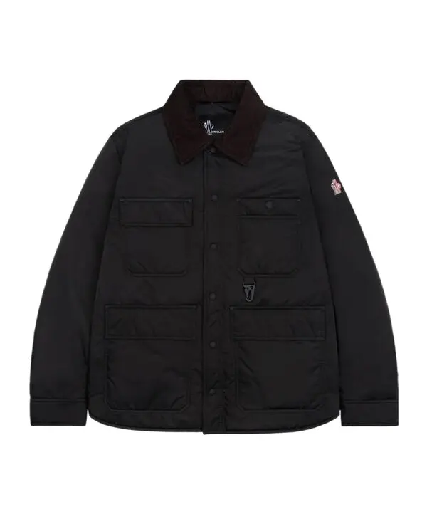 Moncler Collared Long-sleeve Cotton Coat