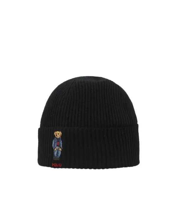 Polo Ralph Lauren Ribbed Knit Beanie - Black