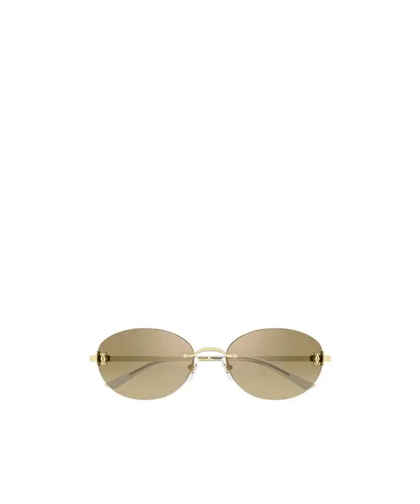 Cartier Oval Frame Sunglasses - Nude