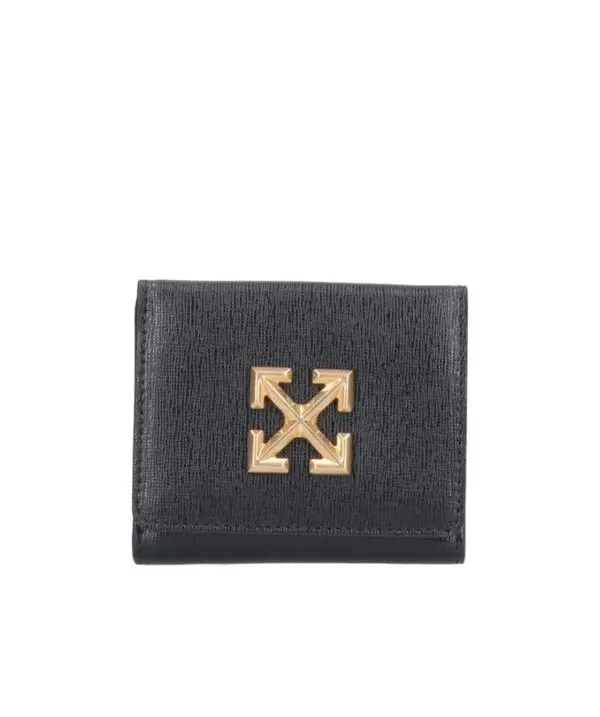 Off-White Jitney Arrows Flap Wallet - Black