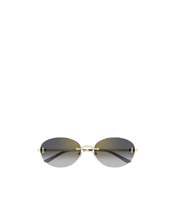 Cartier Oval Frame Sunglasses - Gray