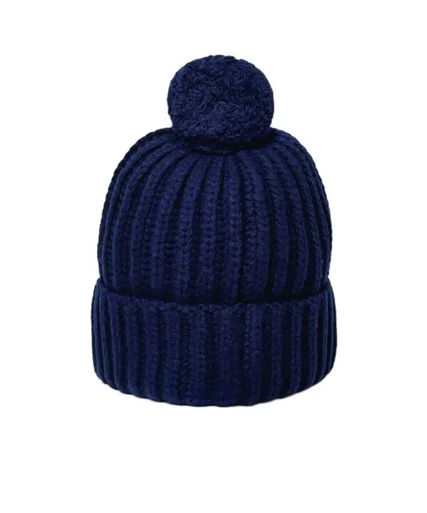 Polo Ralph Lauren Wool Knitted Beanie With Teddy Bear Embroidery