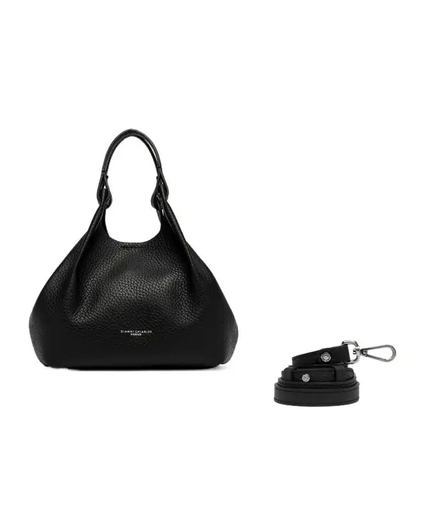 GIANNI CHIARINI Dua Maxi Grain Leather Handheld Bag - Black