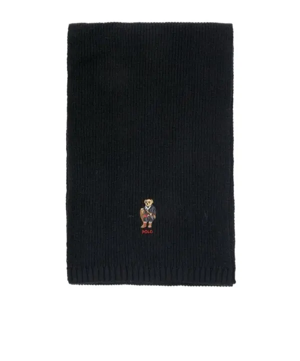 Polo Ralph Lauren Bear Pattern Scarf - Black