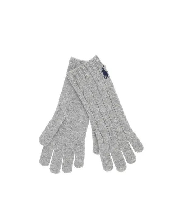 Polo Ralph Lauren Five-finger Knitted Gloves - Gray