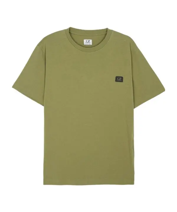 C.P. COMPANY Crewneck T-shirt With Logo Detail - Green