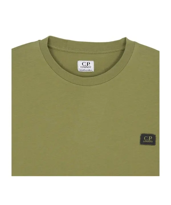 C.P. COMPANY Crewneck T-shirt With Logo Detail - Green