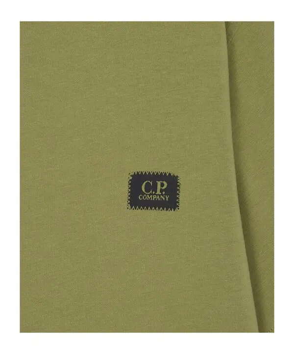 C.P. COMPANY Crewneck T-shirt With Logo Detail - Green
