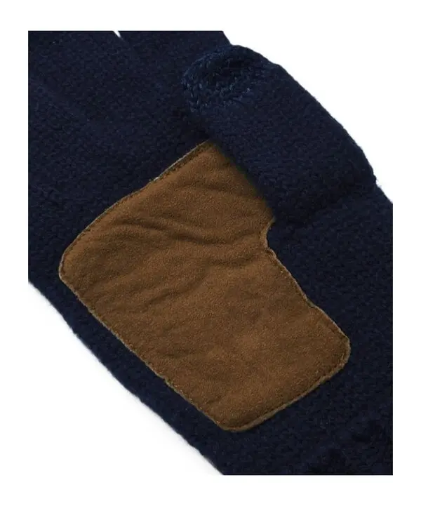 Polo Ralph Lauren Five-finger Touchscreen Gloves With Leather Detail