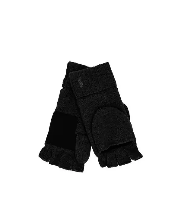 Polo Ralph Lauren Ribbed Knit Gloves - Black