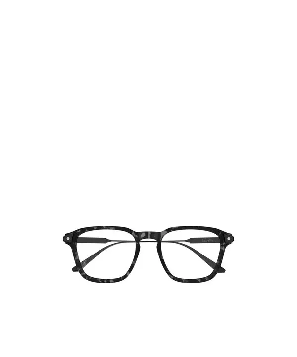 Cartier Tortoiseshell Pattern Full Rim Eyeglasses - Dark Grey Hawksbill Pattern