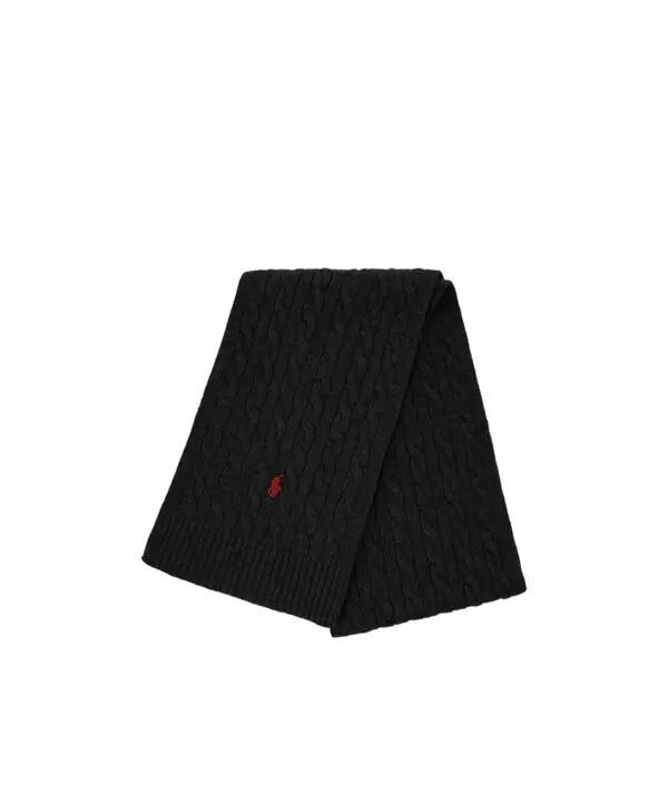 Polo Ralph Lauren Cable Knit Scarf - Black