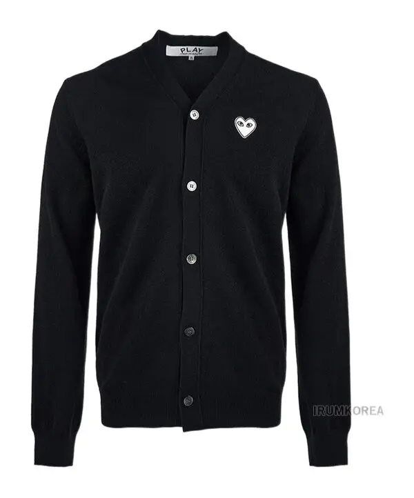 Comme Des Garçons Long-sleeved Knitted Cardigan