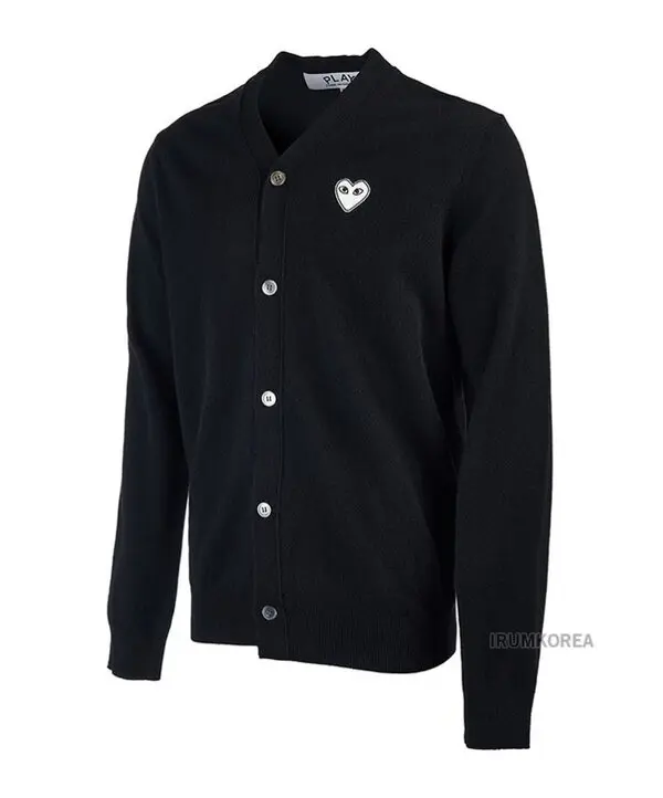 Comme Des Garçons Long-sleeved Knitted Cardigan