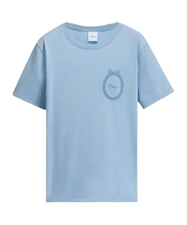 Dior Fitted Embroidered T-shirt - Blue