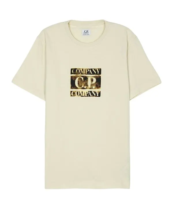 C.P. COMPANY Crewneck Logo Print T-shirt - White