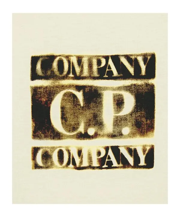 C.P. COMPANY Crewneck Logo Print T-shirt - White