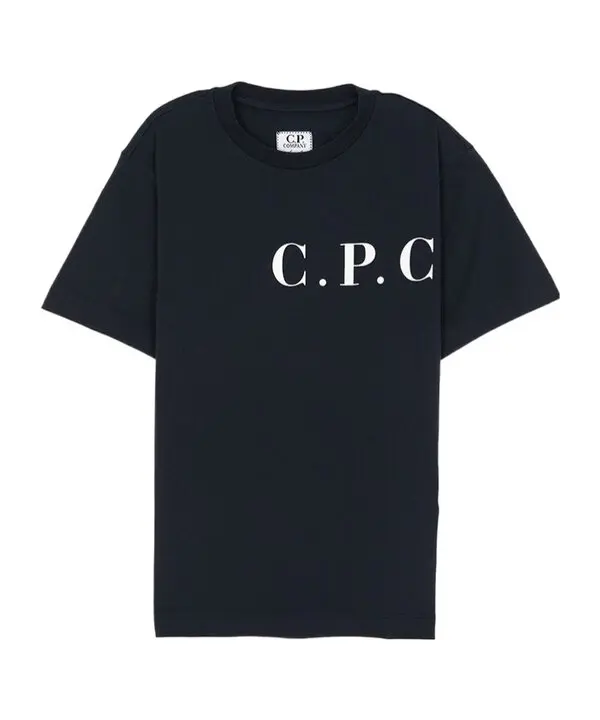 C.P. COMPANY Logo Print Crewneck T-shirt - Black