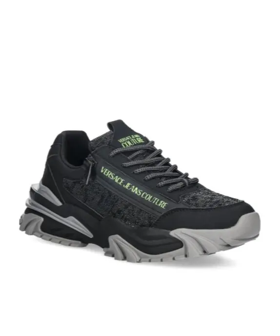 Versace Textured Logo Detail Sneakers