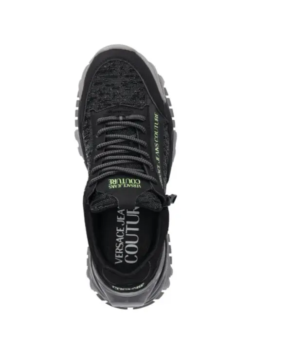 Versace Textured Logo Detail Sneakers