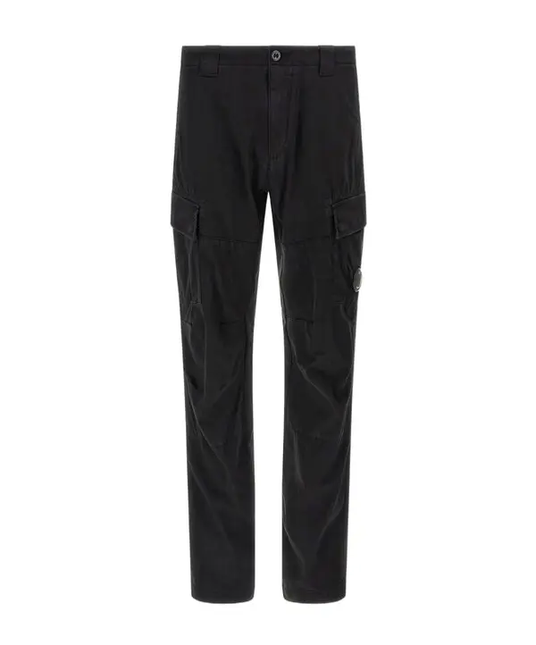 C.P. COMPANY Satin Cargo Pants - Black