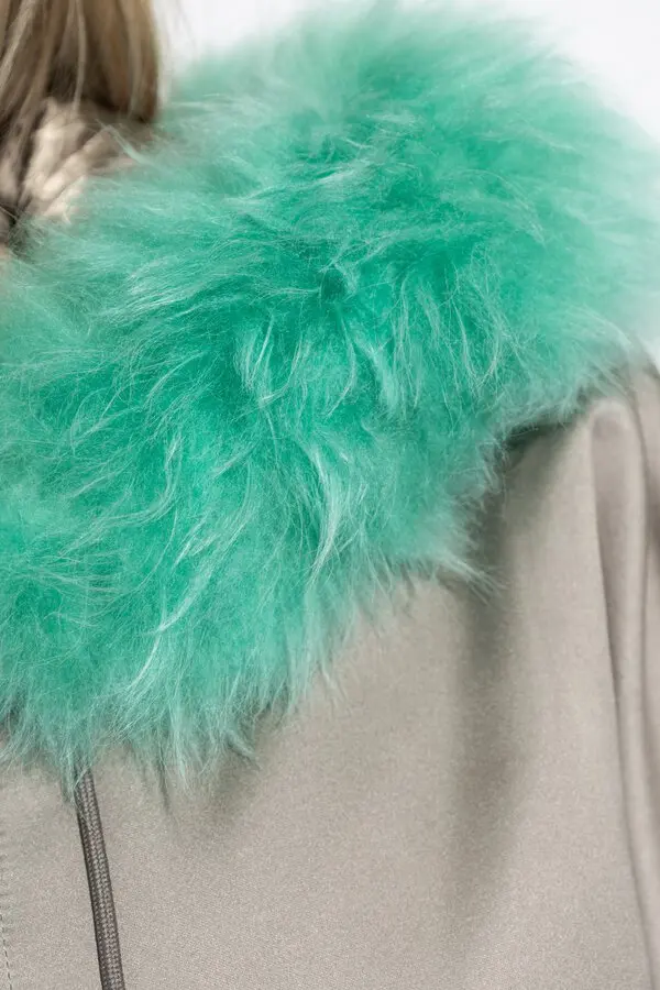 Gucci Shearling Trim Hooded Jacket