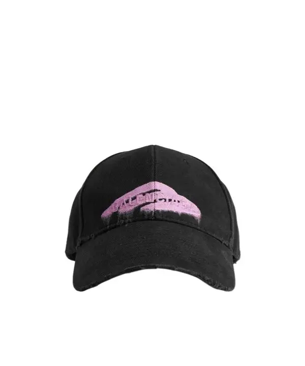 Balenciaga Wet Brush Baseball Cap - Black