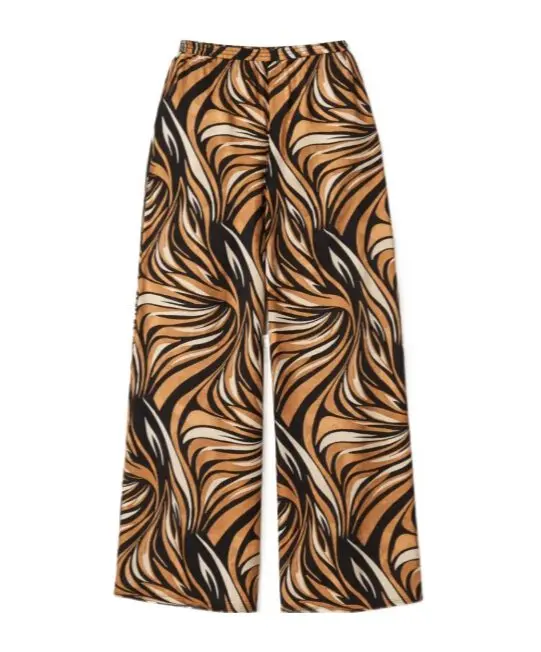 TWINSET Printed Wide-leg Pants - Brown