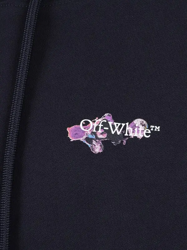 Off-White Logo Printed Drawstring Hoodie
