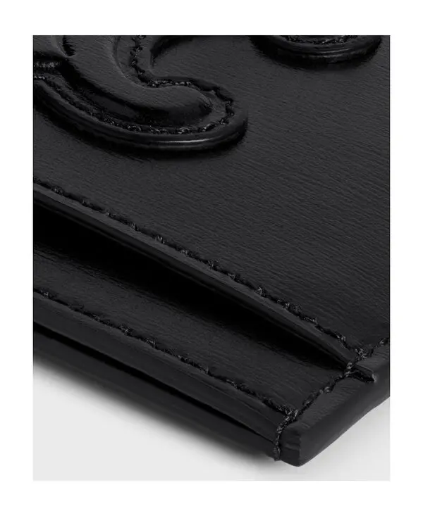 Celine Card Holder Cuir Triomphe In Shiny Calfskin
