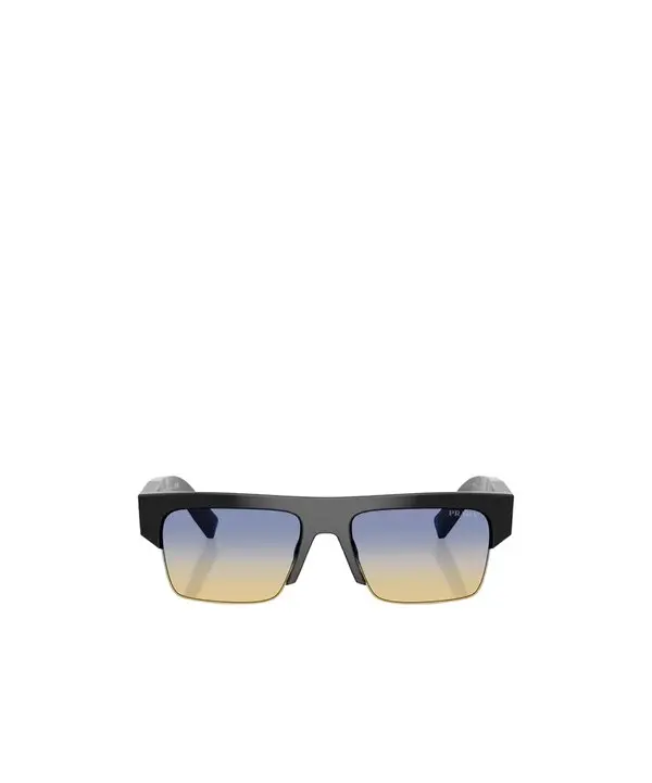 Prada Semi-rimless Frame Square Sunglasses - Gray