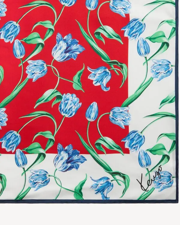 Kenzo Tulip Square Scarf