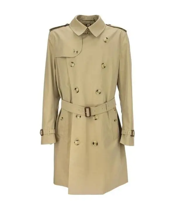 Burberry The Kensington Heritage Double-breasted Trench Coat - Nude