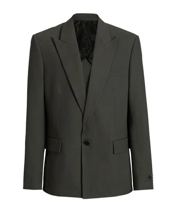 Balmain Cotton Twill Single-breasted Blazer