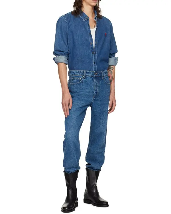 AMI Paris Straight-leg Cropped Jeans