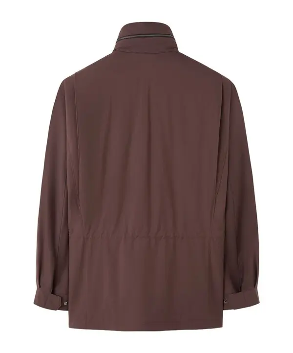Loro Piana Traveller Jacket With Concealed Hood - Brown