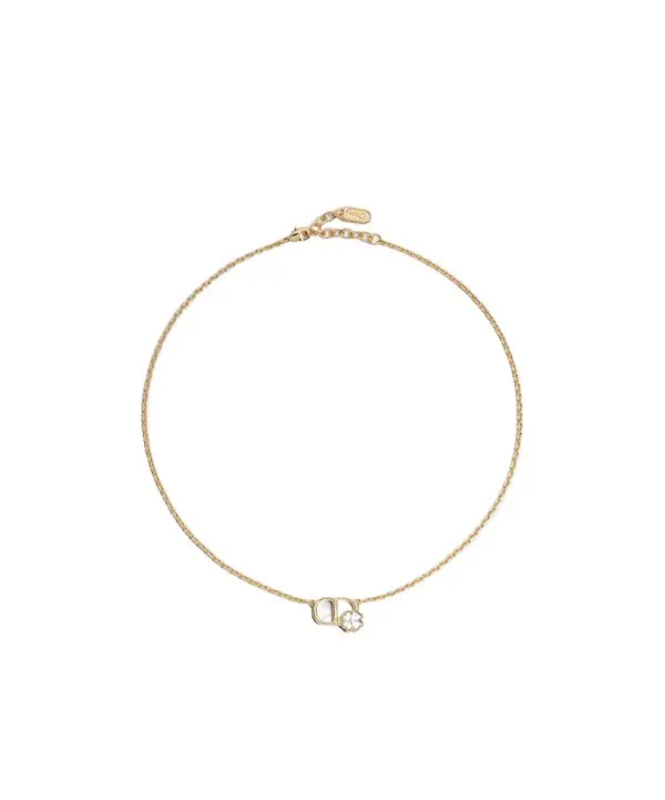 Dior Cd Garden Necklace With Mother Of Pearl Clover - Yellow