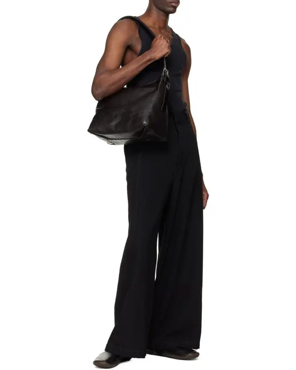 LEMAIRE Small Belted Hobo Bag - Dark Chocolate