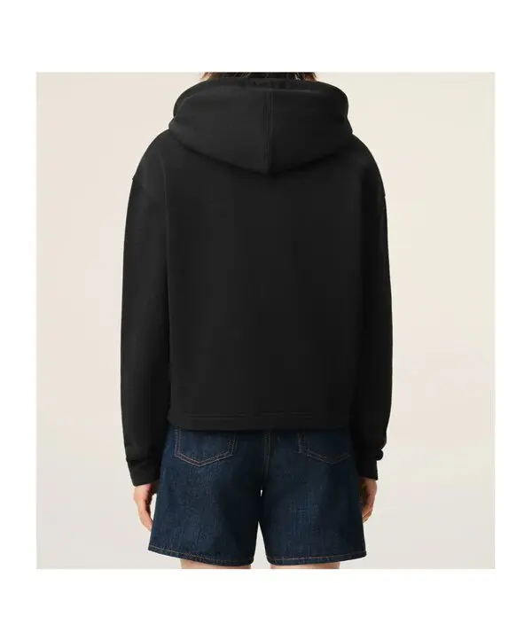 AMI Paris De Coeur Zip-up Drawstring Hoodie
