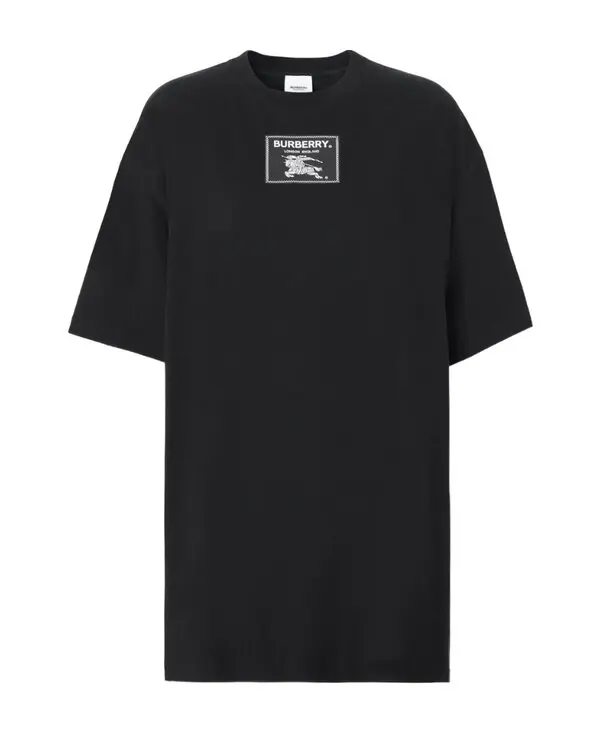 Burberry Logo Patch Crewneck T-shirt - Black